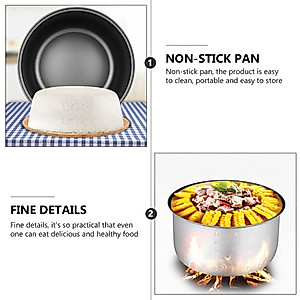 Aroma Rice Cooker Inner Pot Replacement Rice Cooker Replacement Inner Pot: Alloy Cooking Pot Insert Liner 2L Non Stick Cooking Pot Liner Cookware Replacement Accessories Rice Cooker Replacement Pot