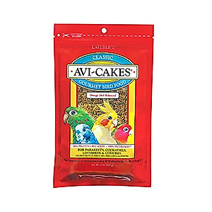 LAFEBER'S Classic Avi-Cakes Pet Bird Food, Made with Non-GMO and Human-Grade Ingredients, for Cockatiels Conures Parakeets (Budgies) Lovebirds, 8 oz