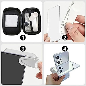 Smartphone Camera Mirror Reflection Clip Kit, 2023 New Adjustable Phone Camera Mirror Reflection Clip Kit, Mirror Reflection Clip Kit, Mirror Reflection for Phone Camera (White)