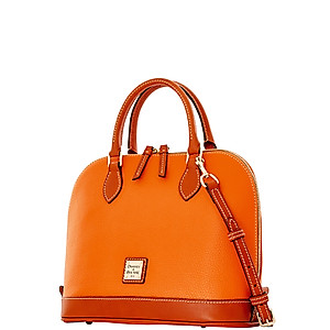 Dooney & Bourke Handbag, Pebble Grain Zip Zip Satchel - Clementine