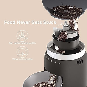 iPettie Hourglass Cat Feeder Automatic with Quickset Remote, 5L/21 Cup Capacity, 1-6 Meals Per Day, 20 sec Voice Recording, Stainless Steel Bowl, Self Feeding Cat Food Dispenser, Auto Cat Feeder
