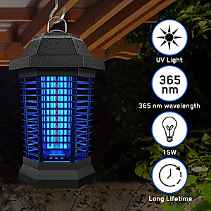 GOOTOP Replacement Bulb for Zap T6 Pro, T8, T9,X3 Bug Zapper, 15W, 4-Pin Base, U-Tube Bulb Twin Tube Bulb