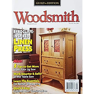 WOODSMITH MAGAZINE, APRIL/MAY 2018 BYRDCLIFF-INSPIRED LINEN PRESS^