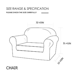 TIKAMI Stretch Printed Sofa Slipcover 2-Piece Couch Cushion Cover Washable Furniture Protector (Small, Green)