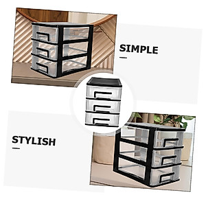 PRETYZOOM 2pcs Drawer Type Closet Multi-Layer Storage Shelf Storage Cabinet