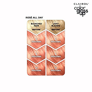 Clairol Color Gloss Up Temporary Hair Dye, Rosé All Day Hair Color, Pack of 1