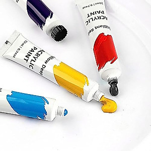 Amazon Basics Acrylic Paint Tubes, 24 Colors