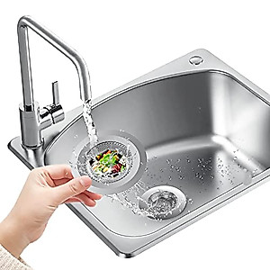 Kitchen Sink Strainer, 2 PCS Stainless Steel Sink Drain Strainer, Large Wide Rim 4.5" Diameter, Kitchen Sink Basket Strainer Food Catcher for Most Sink Drains