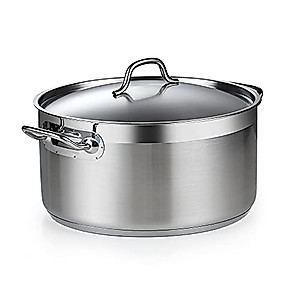 Cooks Standard Professional Stainless Steel Dutch Oven Stockpot with Lid, 9Qt