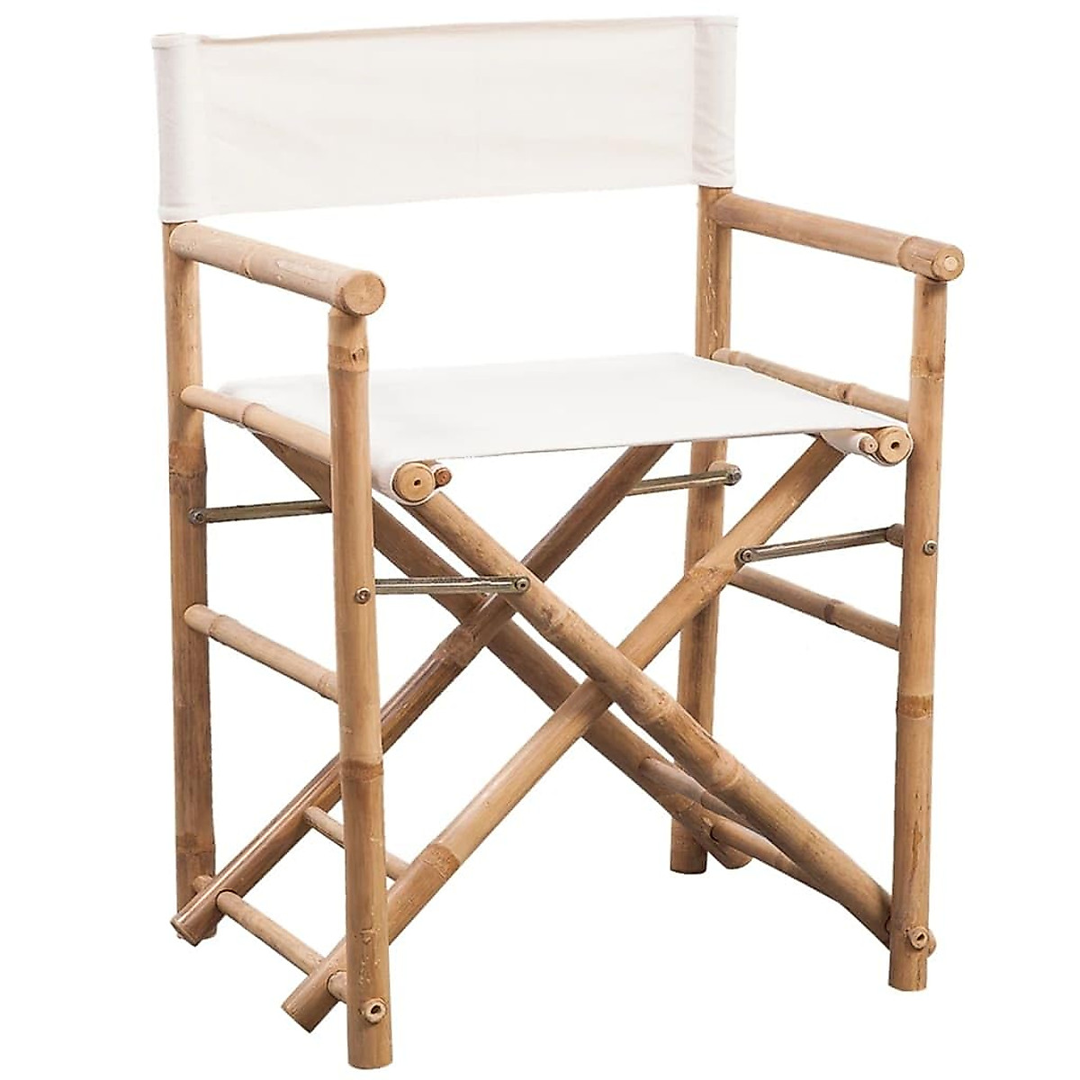 Vetnasa Folding Director's Chair 2 pcs Bamboo and Canvas