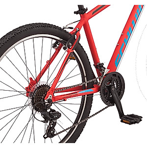 Schwinn Mesa 3 Adult Mountain Bike, 21 speeds, 27.5-inch Wheels, Large Aluminum Frame, Red