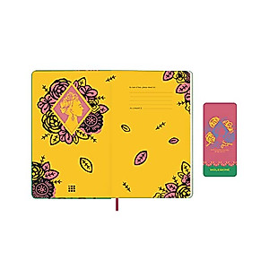 Moleskine Limited Edition Frida Kahlo 12 Month 2023 Daily Planner, Hard Cover, Large (5" x 8.25"), Green