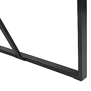 Modern Rectangular Dining Table, 31.5" x 55.1" Farmhouse Wood Kitchen Desk with Long Veneer Top and X-Shaped Steel Base, for 6 Living Room Small Spaces Dinning, Oak & Black