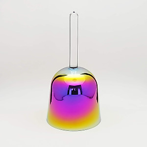 Colorful Crystal Singing Bowl With Handle Note B 4th Octave 5"