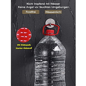 SonTiy All Metal Adhesive Hook Heavy Duty Self Adheasive Towel Hook Wall Hooks Hanging Hook for Walls No Damage Stick on Hooks, Waterproof, Home, Bathroom, Kitchen, Office, and Outdoor 5Pcs