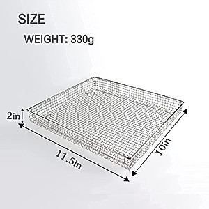Air Fryer Basket, Compatible with Cuisinart TOA-60 Serie/TOA-65 Air Fryer, 304 Food-Grade Stainless Steel Wire Rack Cooling Racks For Cookies, Bread, Cakes, Oven Cooking