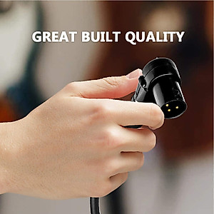 Balanced XLR Cable Right Angle Male to Right Angle Female - 1.5 Feet Black - Pro 3-Pin 90 Degree Microphone Connector for Audio Interface or Mixer for Live Performance & Recording