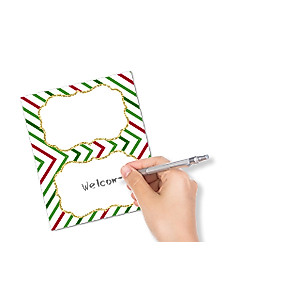 Table Place Card, Christmas Themed Tent Style Cards, Pack of 25 Half-Fold Reception Place Card, Perfect for Christmas Party, Wedding, Bridal & Baby Shower, Birthday, Banquet and Special Events B02