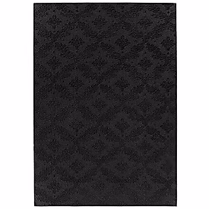 Garland Rug Charleston 6 ft. x 9 ft. Area Rug Black