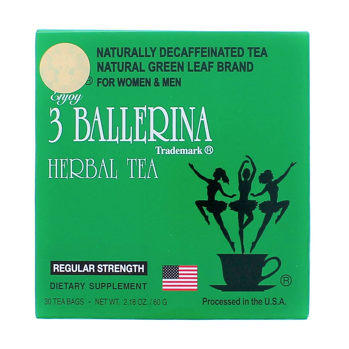 3 Pack of 3 Ballerina Tea for Men and Women (3 Boxes of 30 Tea Bags)