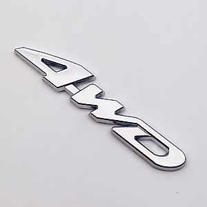 1Pcs Chrome Metal 4WD Rear Tailgate Trunk Badge 4x4 Car SUV Emblem Sticker Decal (Silver)