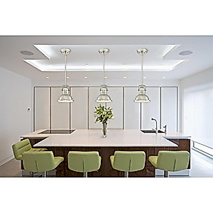 Westinghouse Lighting 6334600 Boswell One-Light LED Indoor Mini Pendant, Brushed Nickel Finish with Prismatic Lens