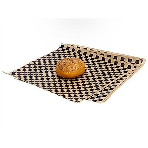 A1 Bakery Supplies Deli Paper Liners - 100 Sheets, Black and Brown Checkered, Gift Wrap for Birthday Occasion
