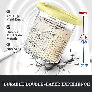 for Ninja Creami Deluxe Pints and Lids 4 Pack with Neoprene Sleeve,24OZ Family Ice Cream Storage Containers for Ninja Creami Maker 11-in-1 NC501 NC500 Series (Dishwasher Safe Reusable Leak Proof)