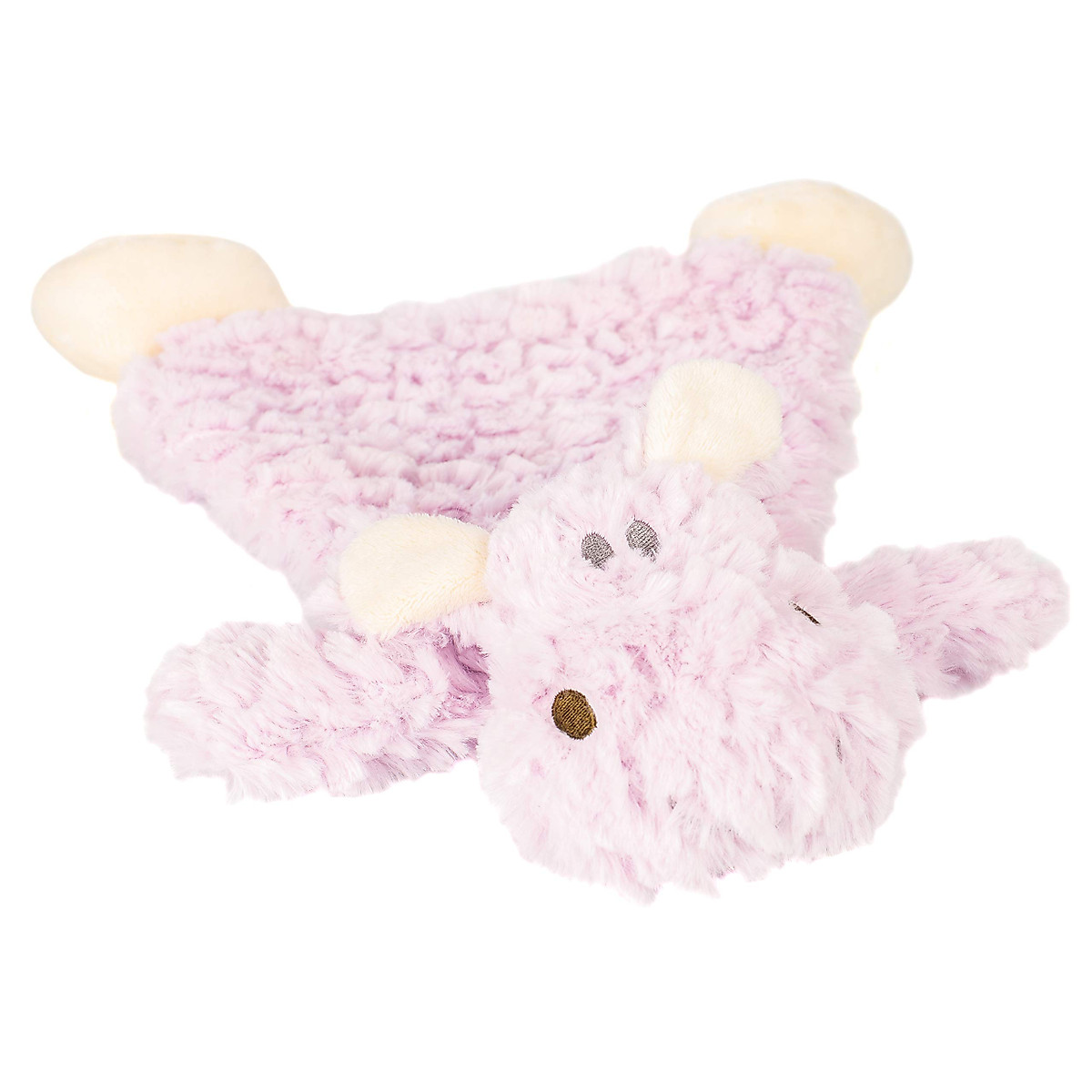 Harlow Hippo Lavender Children's Plush Rattle Blankie