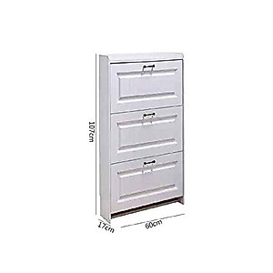 N/A Tipping Shoe Cabinet Shoe Storage Shelf Simple Narrow -Thin 17cm Space-Saving Home Hall Entrance Cabinet (Size : Width 60cm)