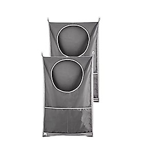 2 Pack Door Hanging Laundry Hamper Bag,Laundry Hamper Bags Collapsible, Over Door Laundry Bag,Large Hamper Clothes Storager for Space Saving Large Laundry Organizer Bag