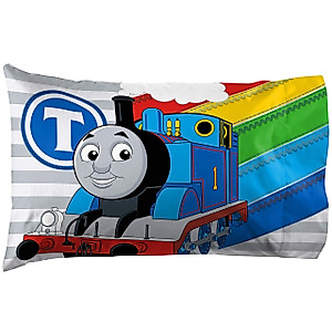 Jay Franco Thomas & Friends Stitch in Time Toddler Sheet Set - 3 Piece Set Super Soft and Cozy Toddler’s Bedding - Fade Resistant Microfiber Sheets (Official Mattel Product)