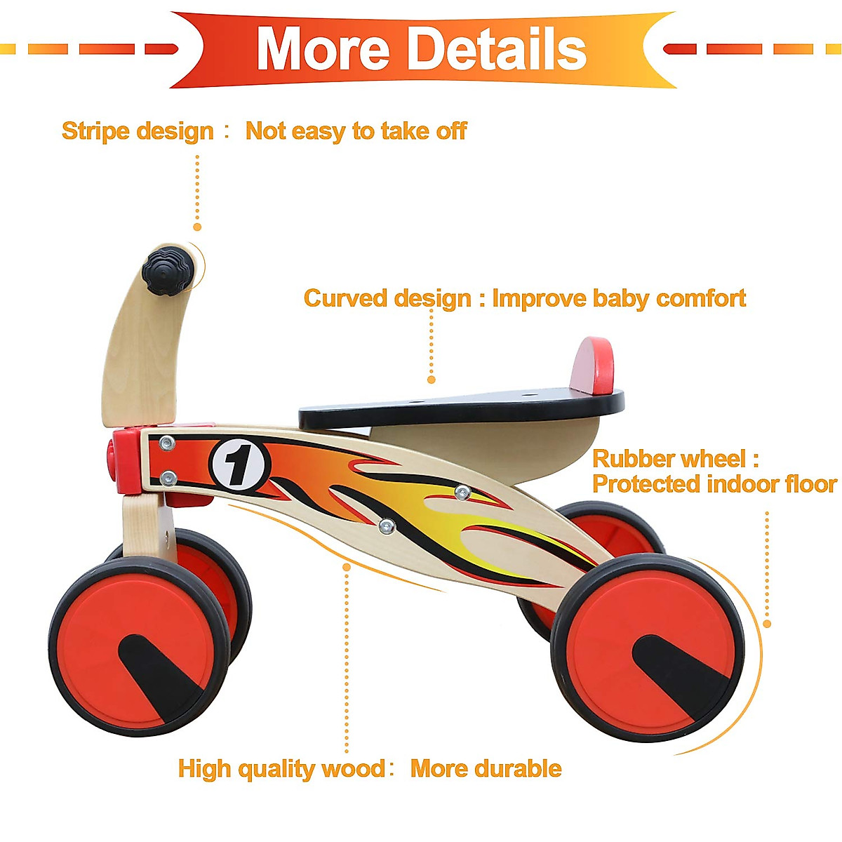 TOP BRIGHT Ride On Toys for 1 Year Old Boys and Girls, Baby Toys Scooter 1 Year Old