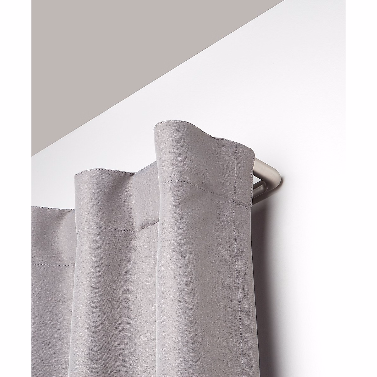 Umbra Twilight Double Curtain Rod Set – Wrap Around Design Ideal for Blackout or Room Darkening Panels, 48 to 88 Inches, Nickel