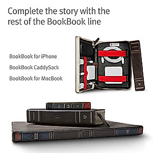 Twelve South BookBook Vol 2 for 12.9-inch iPad Pro (Gen 3 and 4), M1 | Hardback Leather Cover with Pencil/Document/Cable Storage for iPad Pro + Apple Pencil