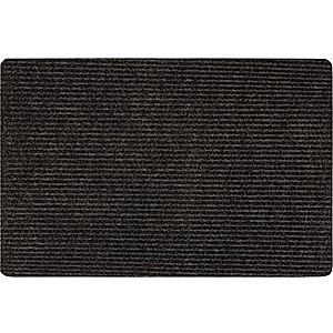 Mohawk Home Utility Floor Mat Solid Charcoal Grey (2' x 3') Perfect for Garage, Entryway, Porch, and Laundry Room