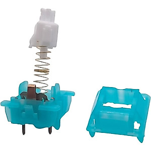 Tecsee Blue Sky Switches for Mechanical Gaming Keyboards POM Linear stem | Standard 63.5g Spring | Plate Mounted | SMD 5 Pin RGB Switches for Backlit Keyboard (Linear/35PCS)