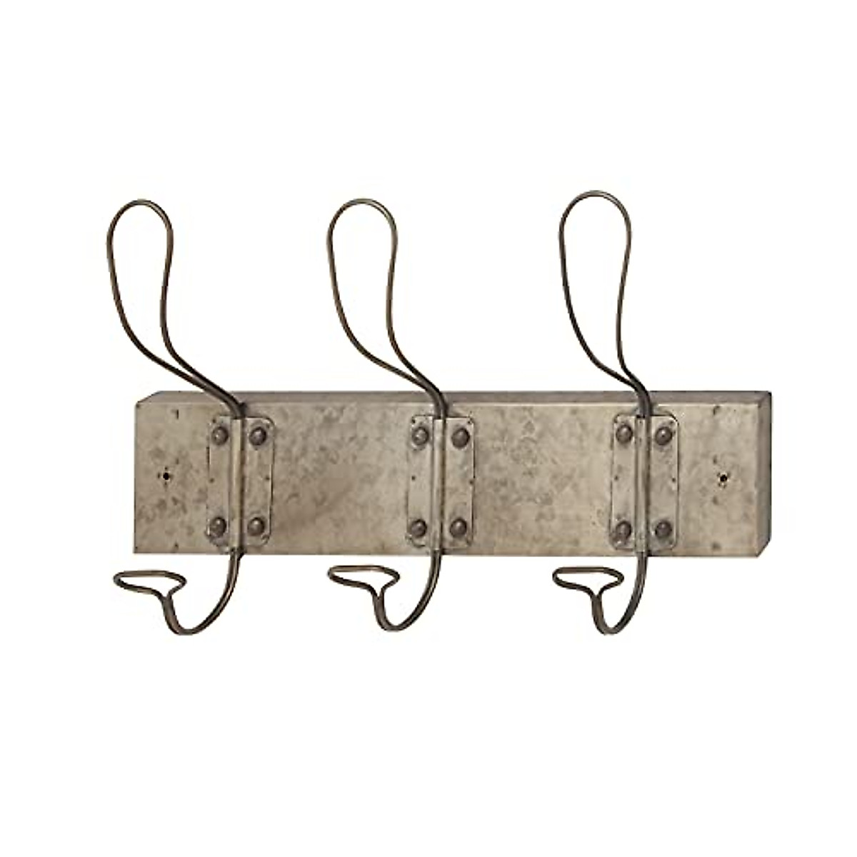 Deco 79 Wall Hook, 18" L x 4" W x 11" H, Grey