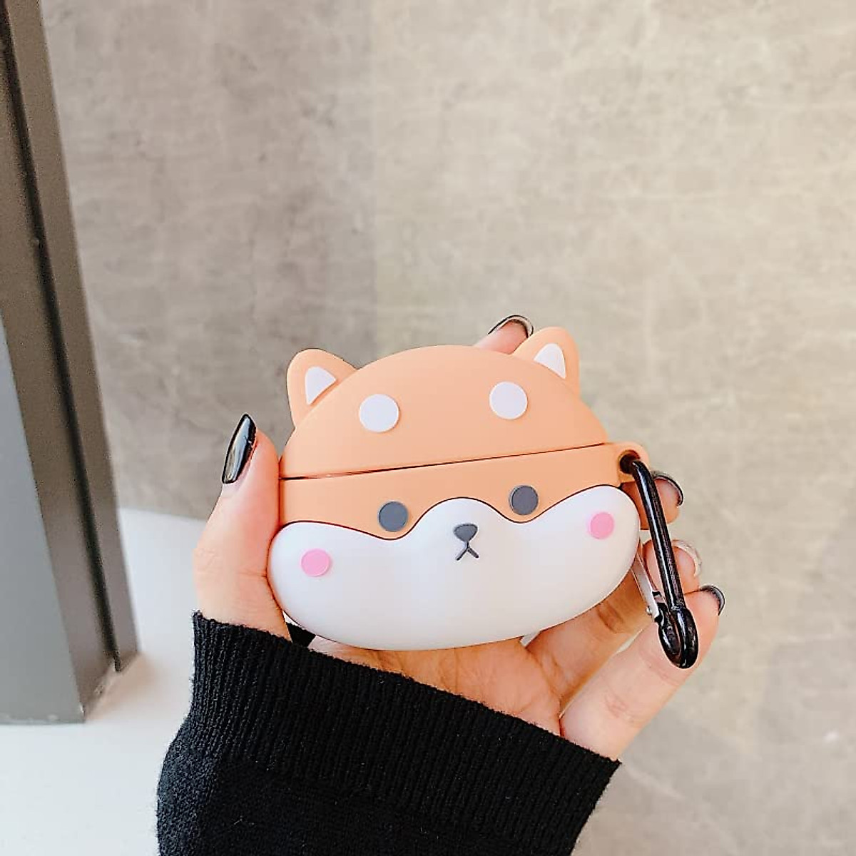 Shiba Inu Headphone Case 3D Headphone Case for AirPods Pro Cute Silicone Case Professional Soft Bottom Bluetooth Headphone Case Storage Box, Anti-Fall, Anti-Lost