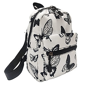 Tekzitfuir Girls Butterfly Backpack Sweet Student Backpack Purse Mini Backpack Small Size