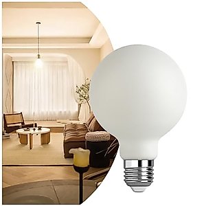 Brighfivey Frosted LED Globe Light Bulb, Warm White 2700K CRI 90, 600LM 6W E26 Medium Base, Light Bulbs 60 Watt Equivalent G30/G95 Dimmable Edison Bulb, 1 Pack