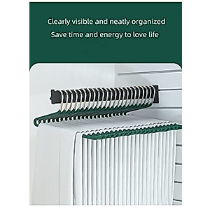 Goose Shaped Non-Slip Trouser Rack 13.8 * 4.3 inch (10 Pieces) Hanger, Thickened Stainless Steel Z-Shaped Hanger Suitable for Scarves/Ties/Accessories/Pants (Green)