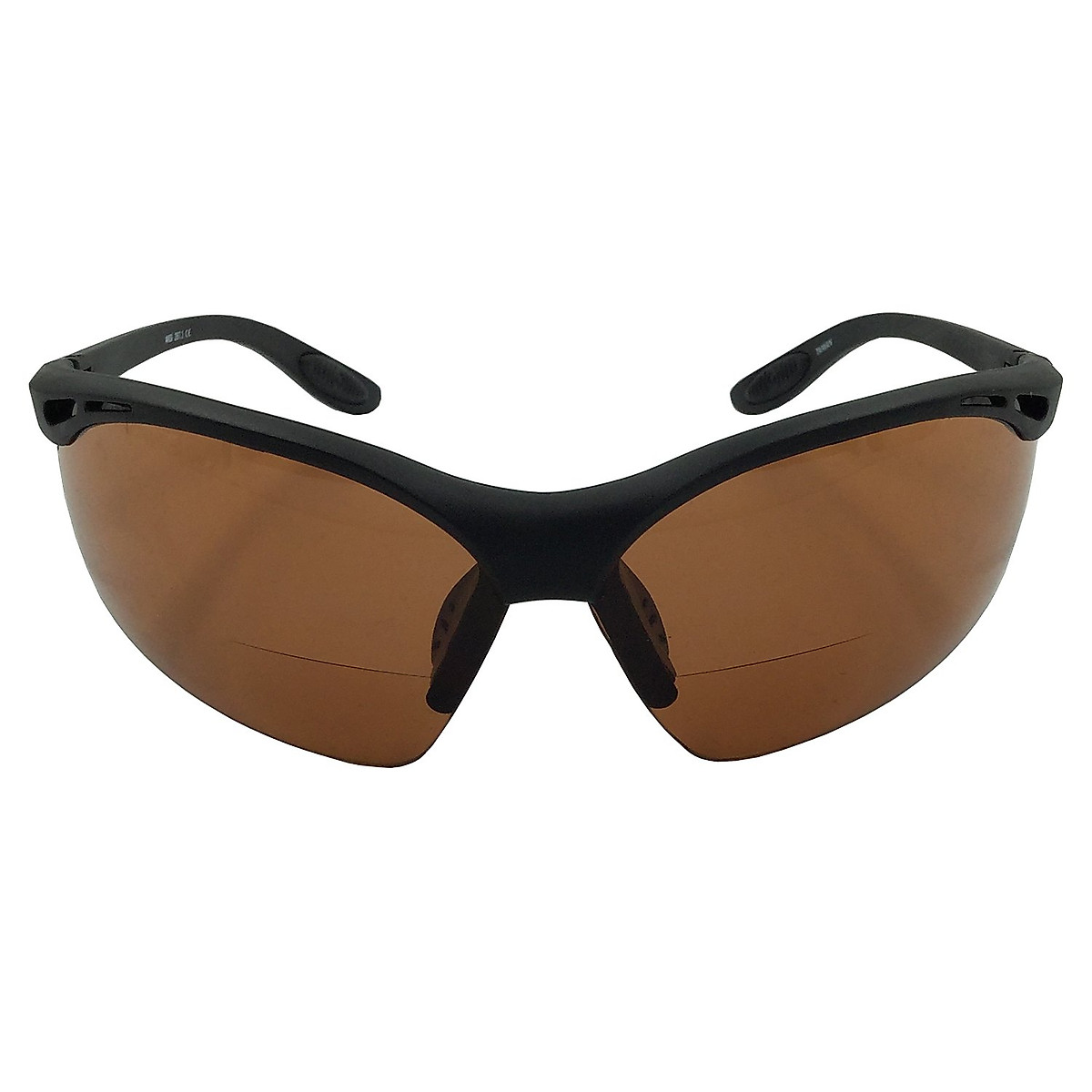 Wise Eyewear 2 Pairs Bifocal Safety Driving Sunglasses with Reading Corner - Rubber Grip Arms (Diopter +2.50)