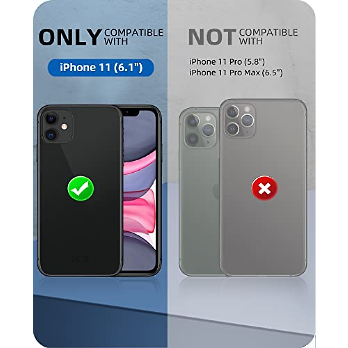 WIFORT iPhone 11 Waterproof Case - Built-in Screen Protector Water Resistant Cover Protective Drop Protection Hard, Shockproof Full Body Defender Tough Military Grade - 6.1" Teal