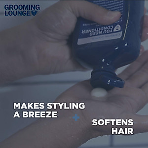 Grooming Lounge You Need Conditioner - Moisturizes and Balances the Scalp - Leaves Hair Soft and Manageable - Cleanses Scalp to Help Create the Optimal Environment for Healthy Hair Growth - 11.6 oz