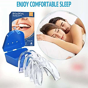 Mouth Guard for Grinding Teeth at Night: Moldable Dental Guard for Sleeping 4 Pack/One Size