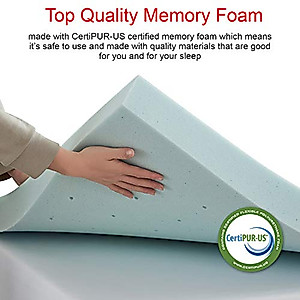 Empyrean Bedding Mattress Topper - 3 Inch Memory Foam Mattress Topper, Gel Infused Cooling Mattress Pad, California King Size.