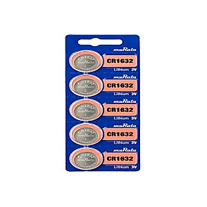 Murata CR1632 Battery DL1632 ECR1632 3V Lithium Coin Cell (5 Batteries)