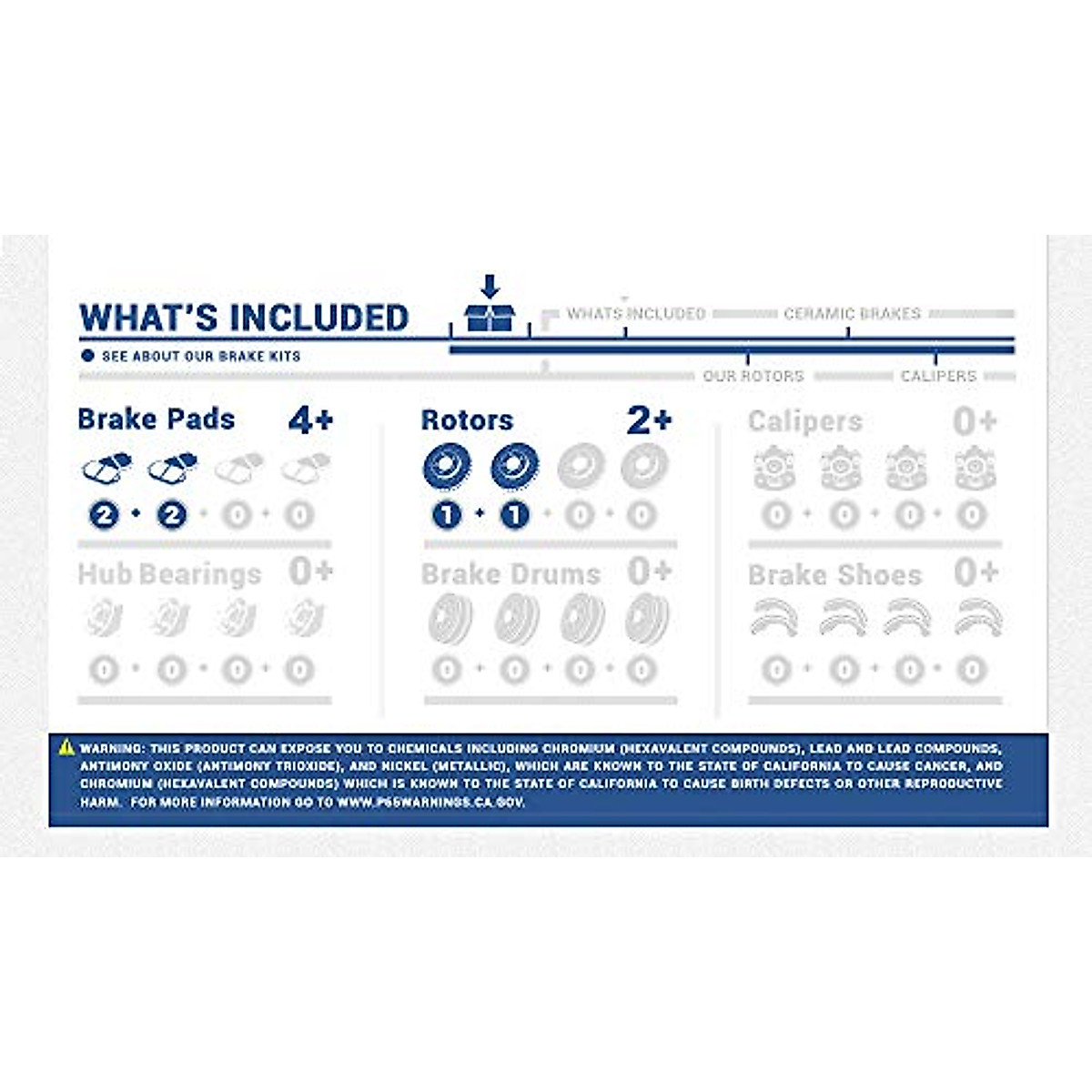 Callahan CRK14033 FRONT 329mm Premium OE 6 Lug [2] Brake Rotors + Ceramic Pads + Clips [fit Ford Expedition Lincoln Navigator]