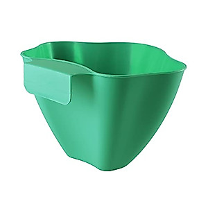 Cute Countertop Compost Bin Hanging Trash Can, Garbage Container for Kitchen/Bedroom/Office/Garage, Cabinet Counter Mounted for Easy Collection of Food Scraps (Dark Green)